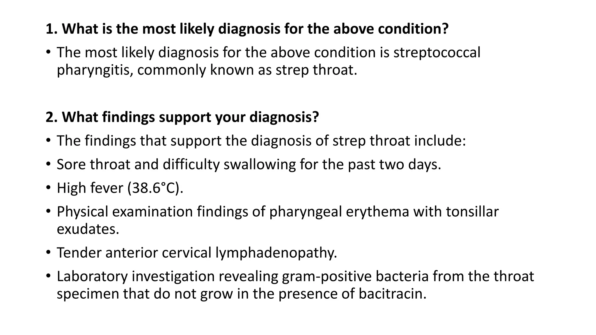 Stretococcal Pharyngitis ( Strep Throat ) | PPT