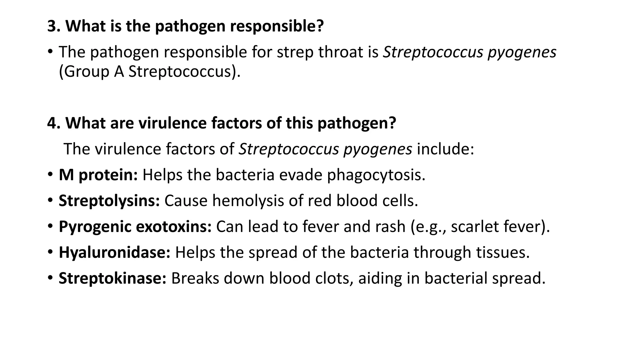 Stretococcal Pharyngitis ( Strep Throat ) | PPTX