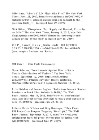 Case 1 Uber Fuels Controversy 399 This case was prepare | PDF