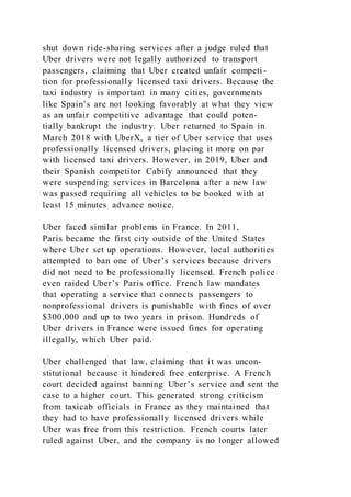 Case 1 Uber Fuels Controversy 399 This case was prepare | PDF