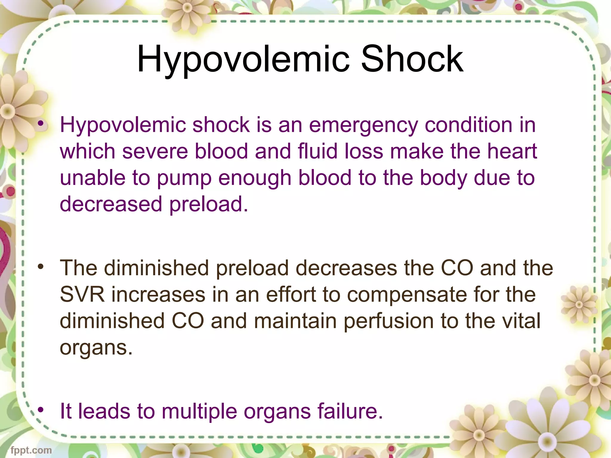 Hypovolemic Shock | PPT