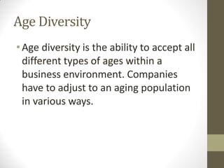 Increasing Age Diversity In The Workplace (Case#2, Chapter#2) | PDF