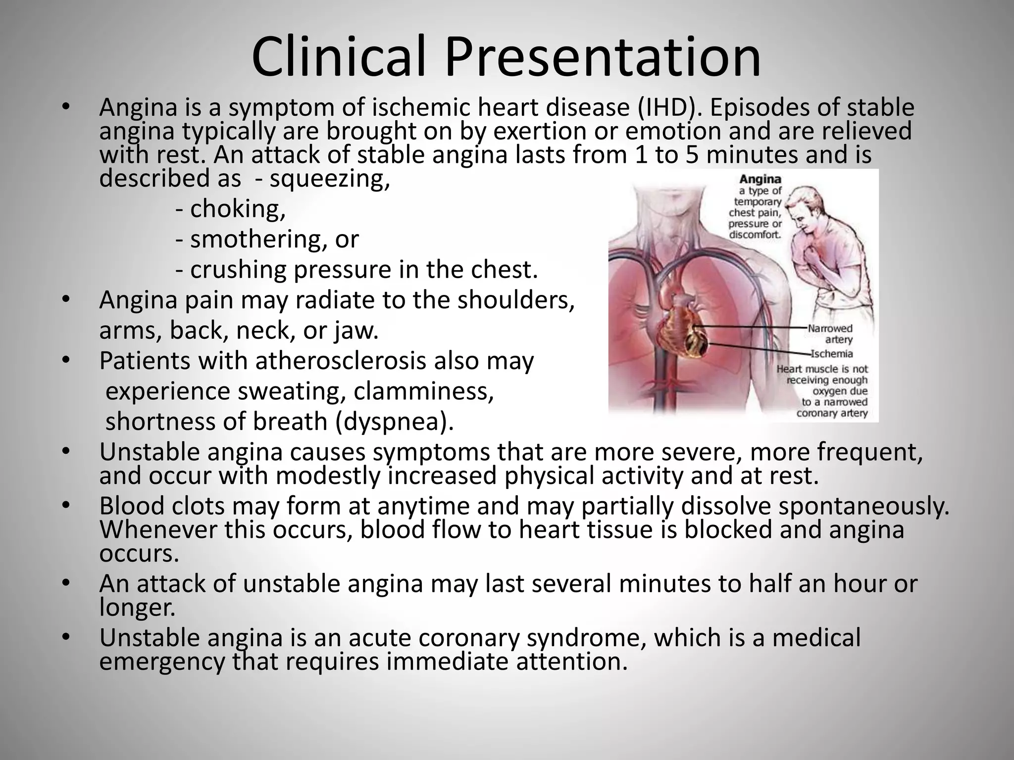 Case presentation on angina pectoris