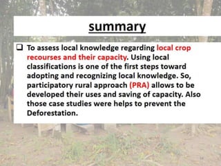 CASE STUDY ( Local tree use) | PPT