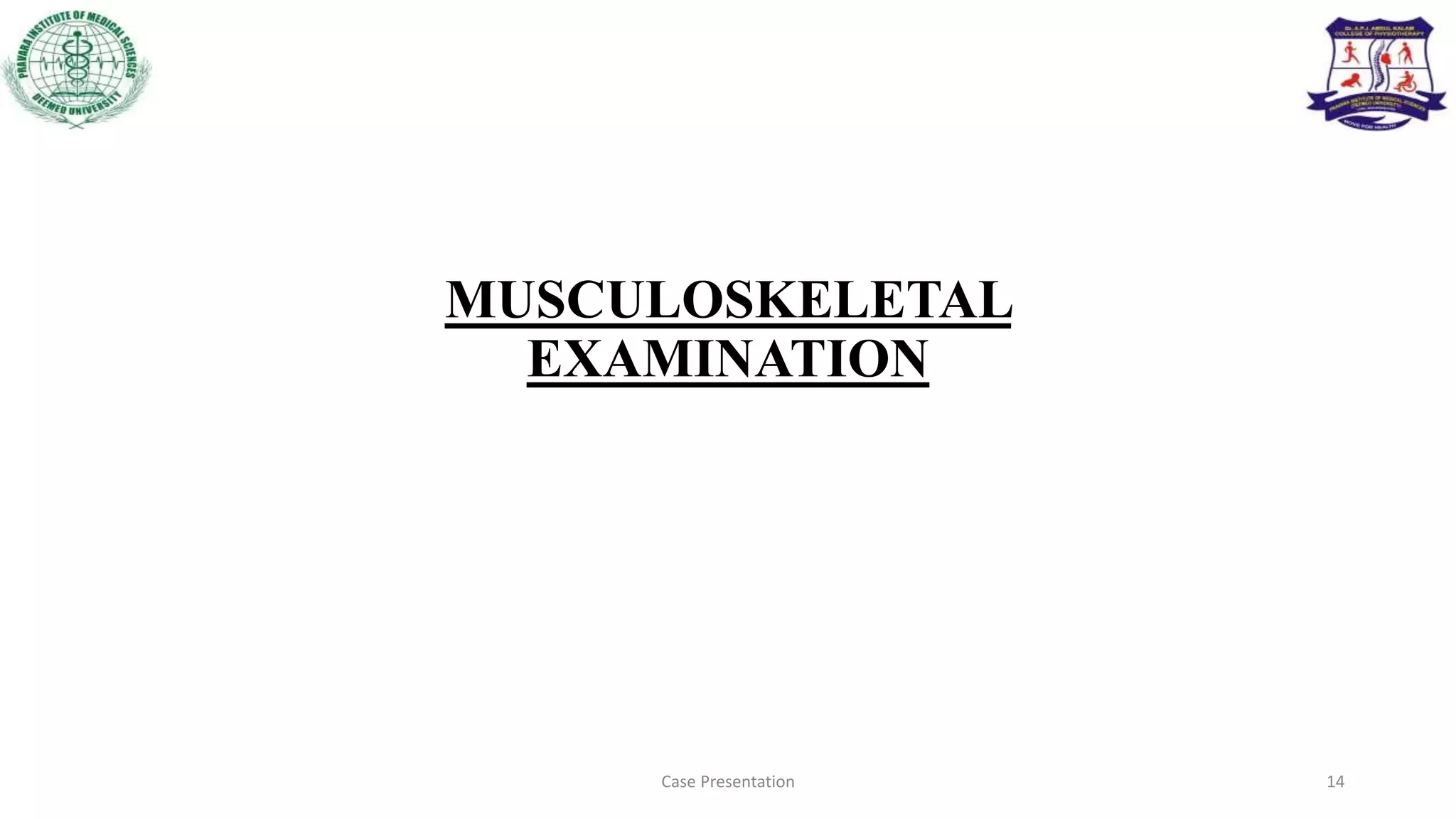 Physiotherapy Case presentation | PPTX