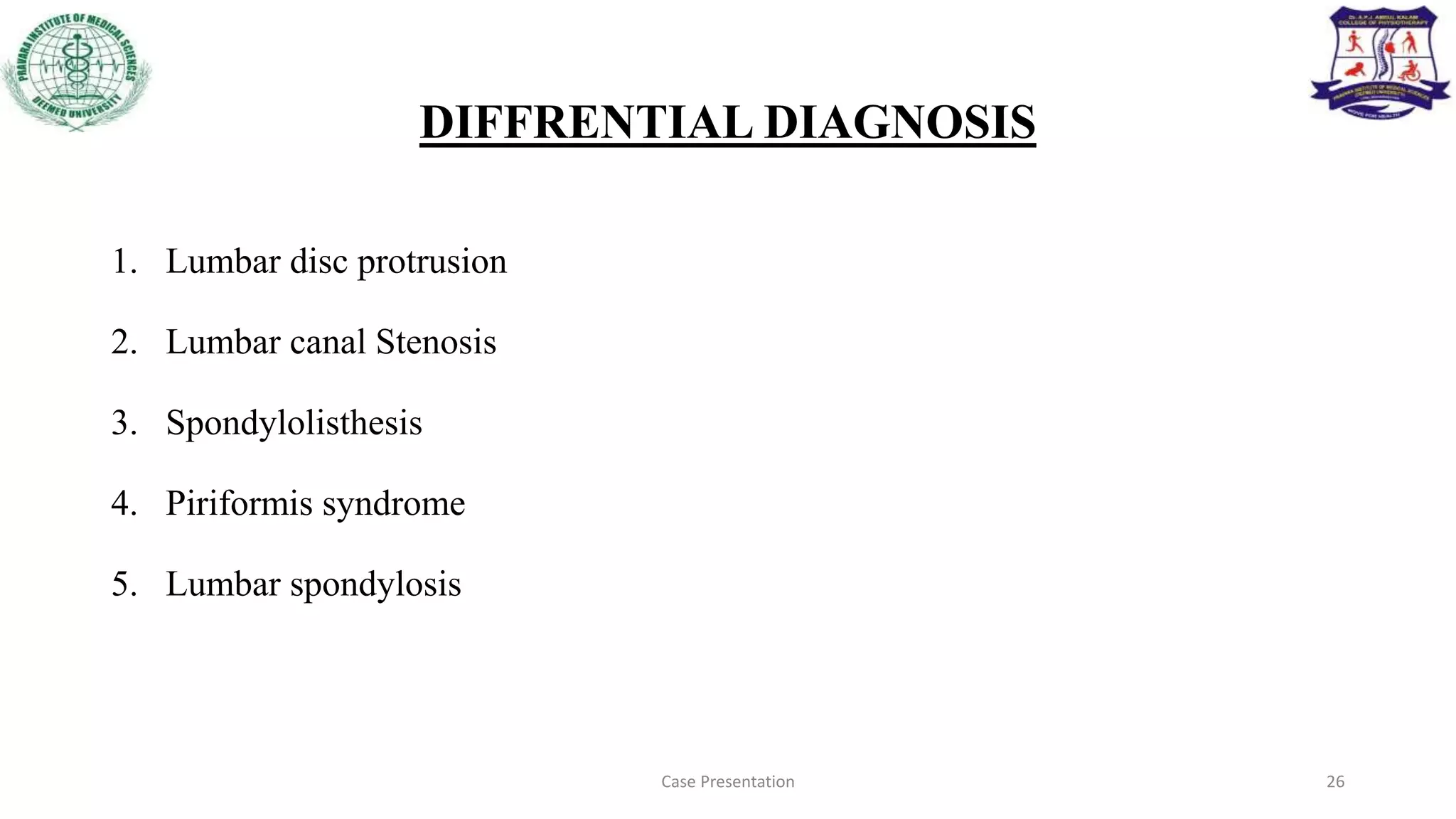 Physiotherapy Case presentation | PPTX