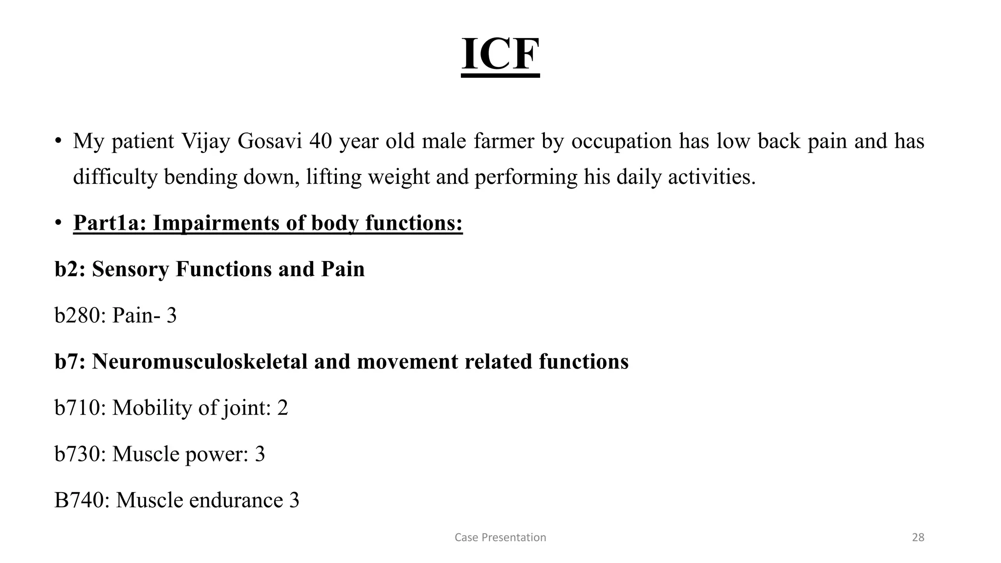 Physiotherapy Case presentation | PPTX