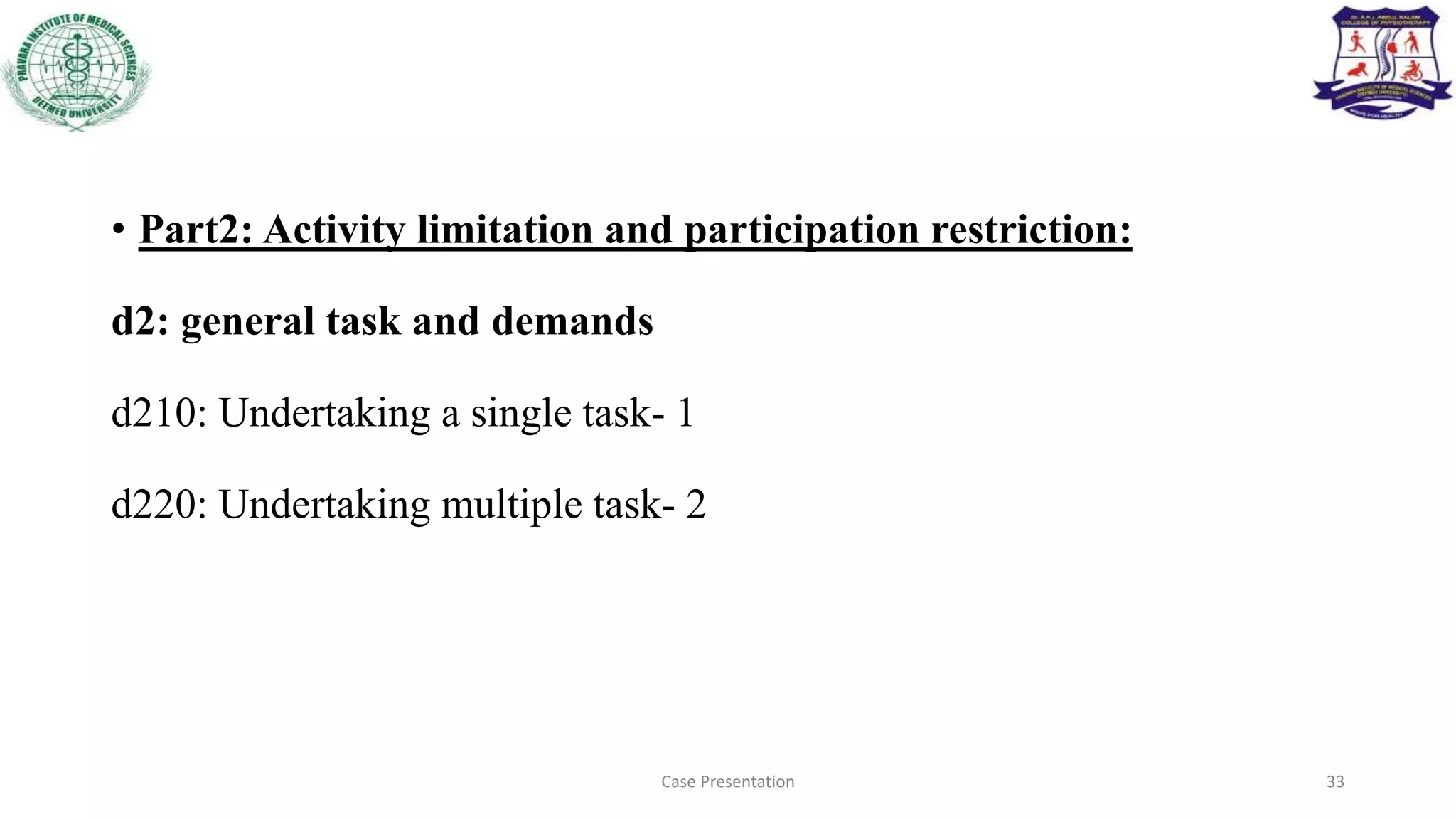 Physiotherapy Case presentation | PPTX