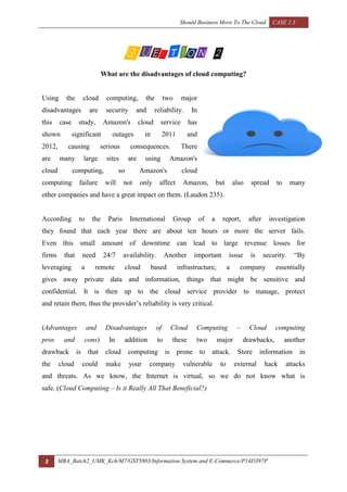 Case 2.3 - Should Business Move to the Cloud | PDF