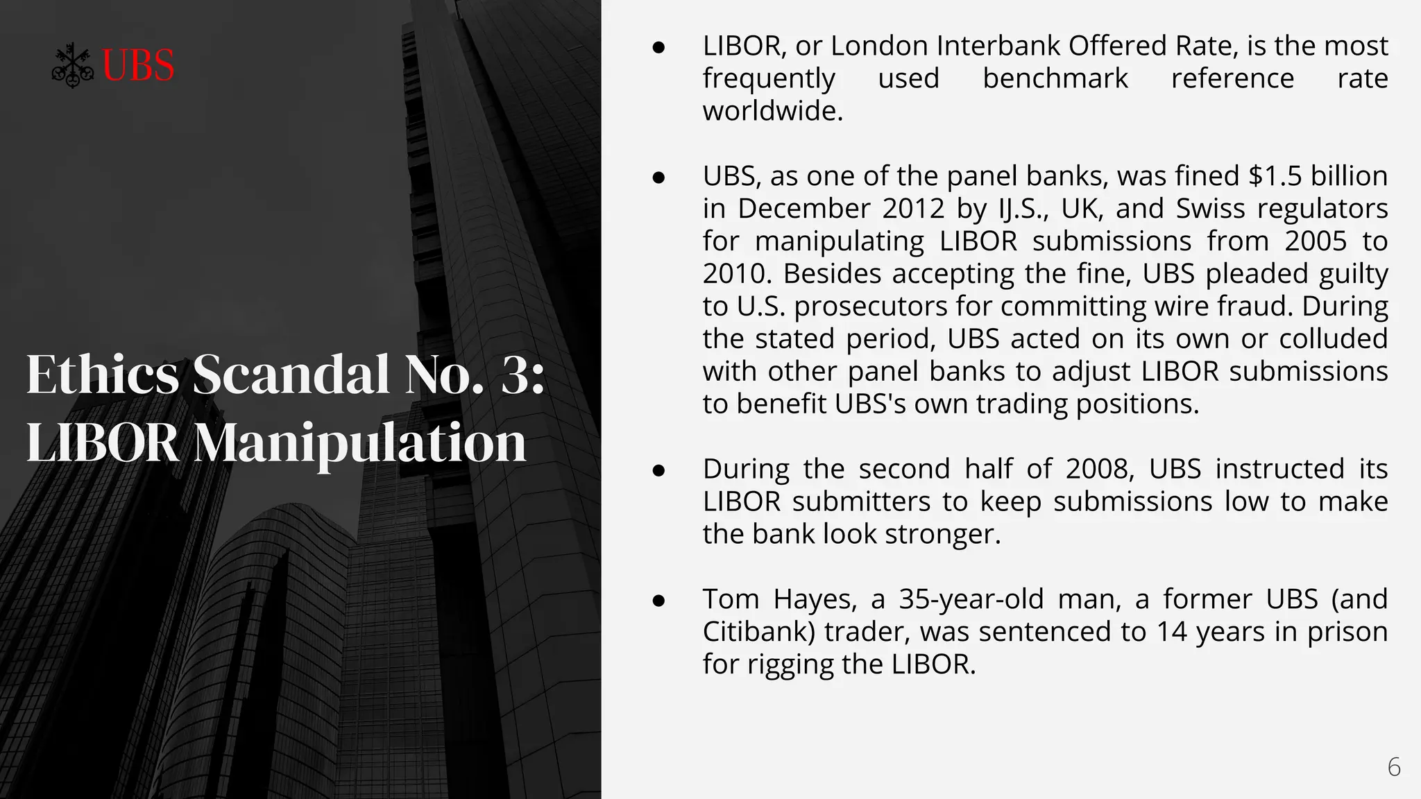 Case study of chapter 20 UBS: ethics scandal | PDF