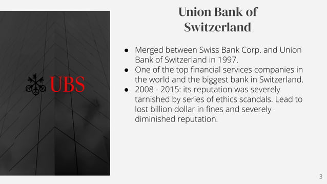 Case study of chapter 20 UBS: ethics scandal | PDF