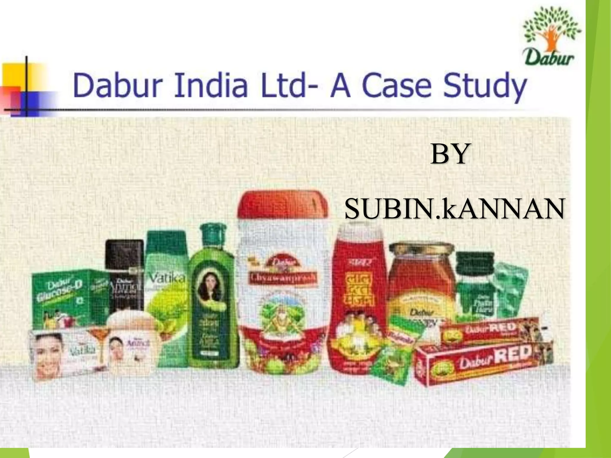 Dabur India a Case Study 2014 | PPTX