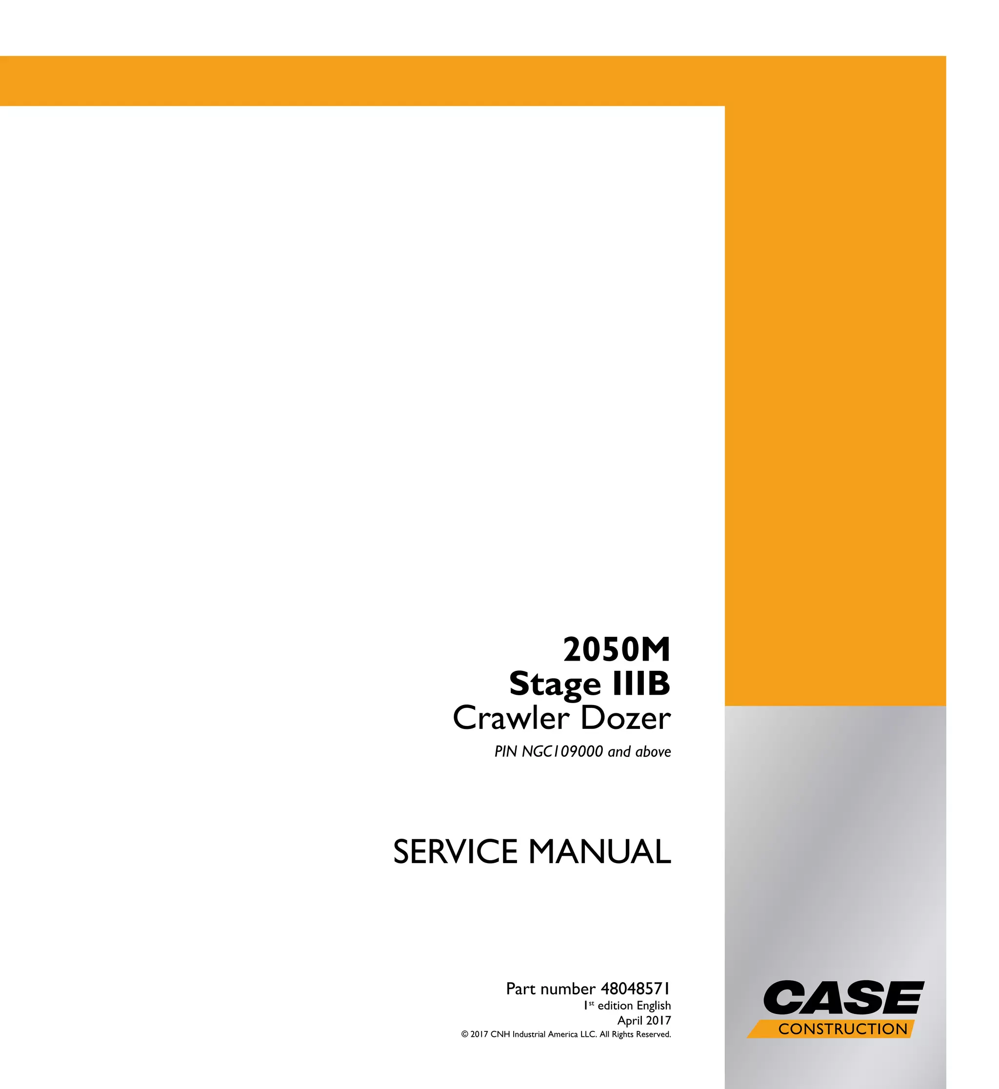 Case 2050 m stage iiib crawler dozer service repair manual (pin ...