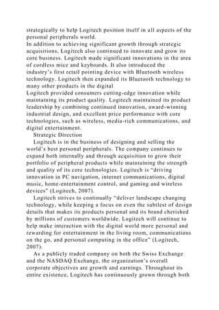 CASE 21 Logitech Finding Success through Innovation and Acqu.docx