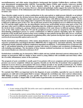 Case record...Postinfectious cerebellitis | PDF