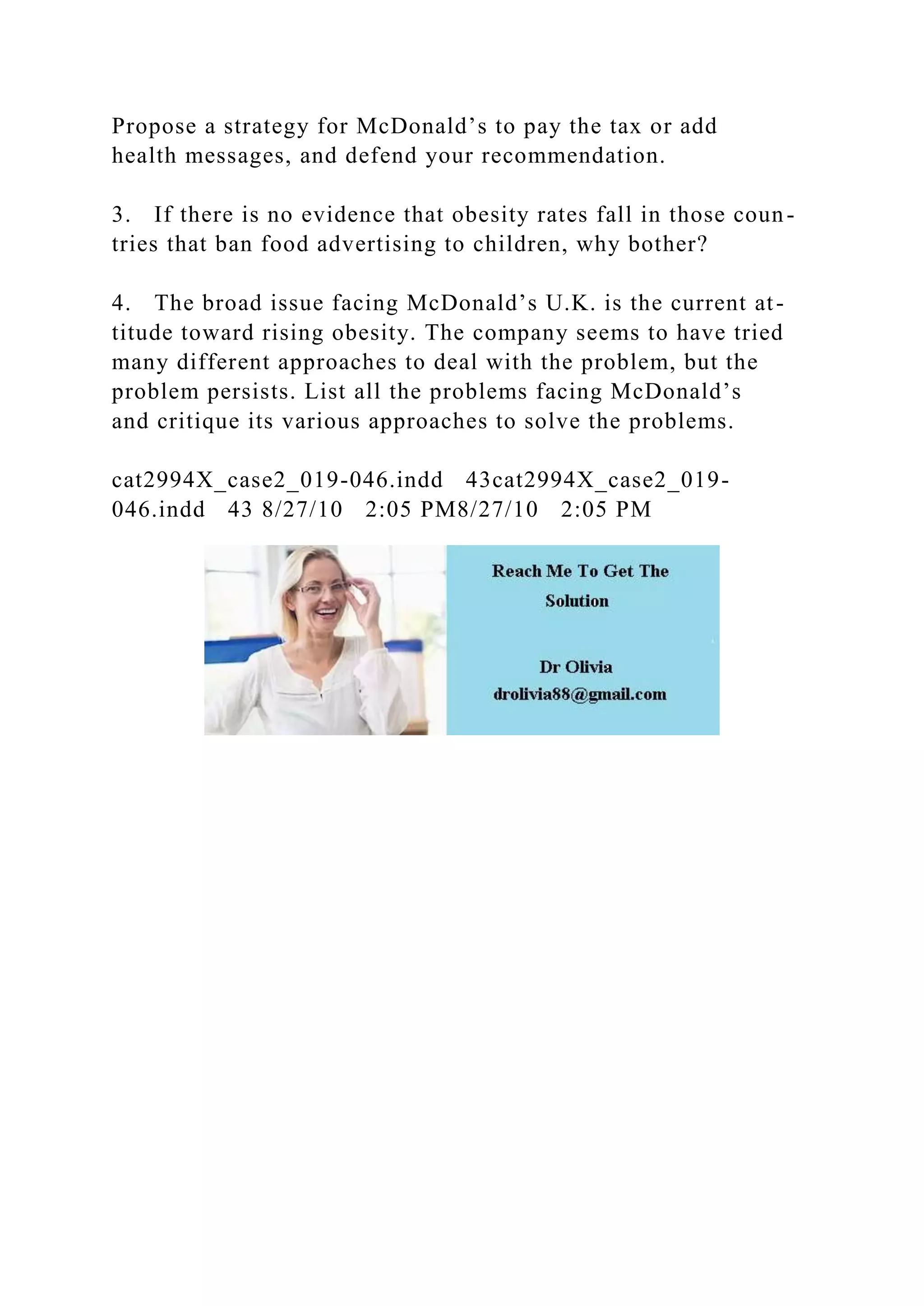 CASE 2 7 McDonald’s and Obesitythat use celebrities to mar.docx