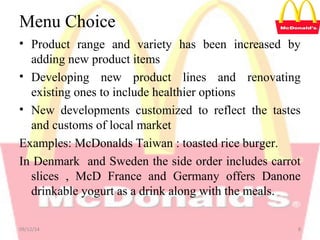 McDonald’s : The Balanced Active Lifestyles Menus | PPT