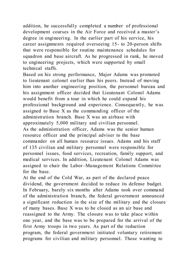 Case 3.1 a strained research team dr. adam wood is the principal | DOCX