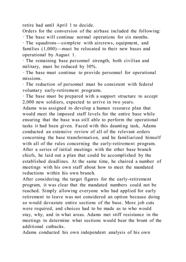 Case 3.1 a strained research team dr. adam wood is the principal | DOCX