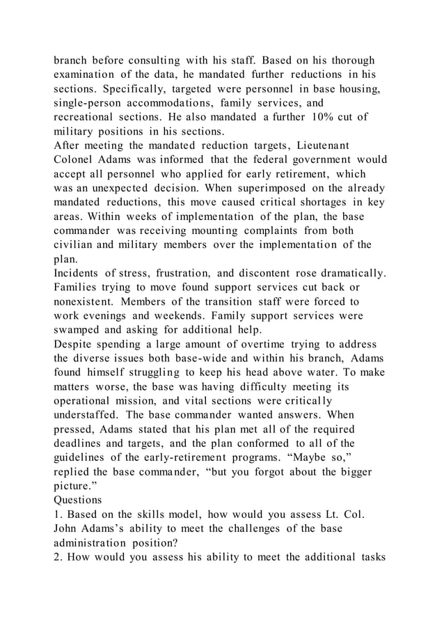 Case 3.1 a strained research team dr. adam wood is the principal | DOCX