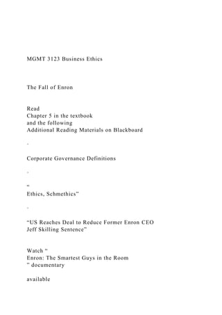 CASE 3.2 Ethics, Schmethics-Enrons Code of EthicsIn Jul.docx