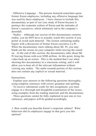 CASE 3.2 Ethics, Schmethics-Enrons Code of EthicsIn Jul.docx