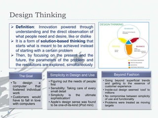 Design Thinking and Innovation at Apple | PPTX