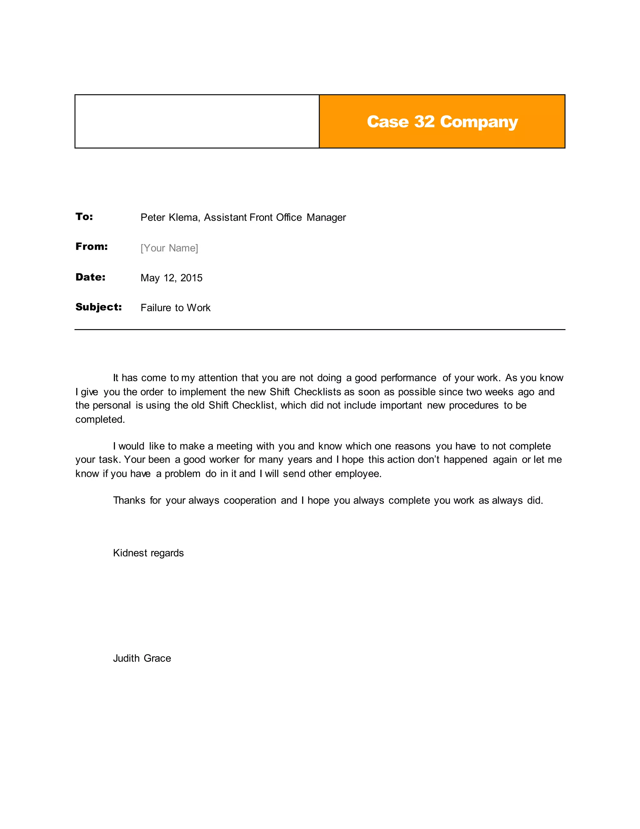 Case 32 company | DOCX