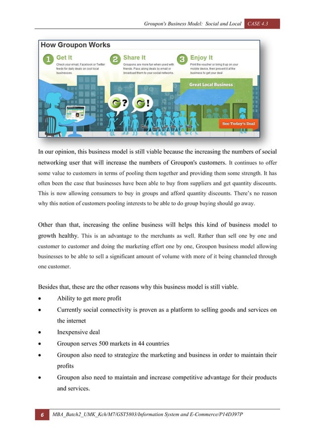 Case : Groupon's Business Model - Social and Local | PDF