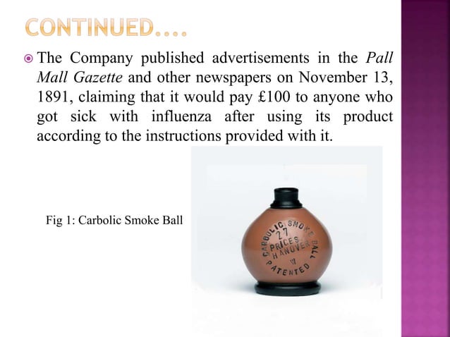 Case#4 Carbolic smoke ball Case Study | PPTX | Law
