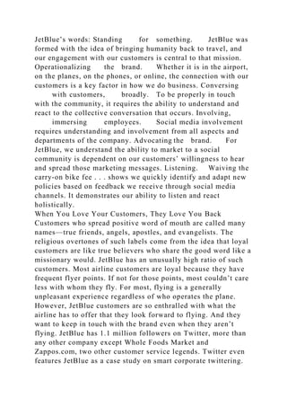 Case 4 JetBlue Delighting Customers Through Happy JettingIn the.docx