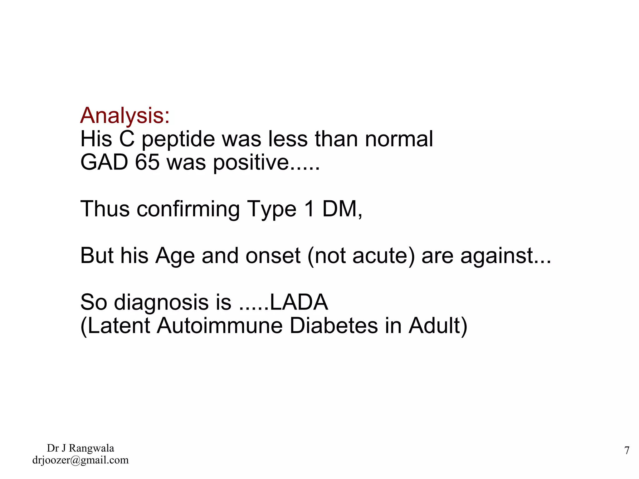 LADA: Latent Autoimmune Diabetes in Adults | PPT