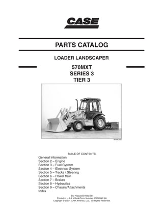 Case 570 mxt series 3 loader landscaper parts catalogue manual | PDF