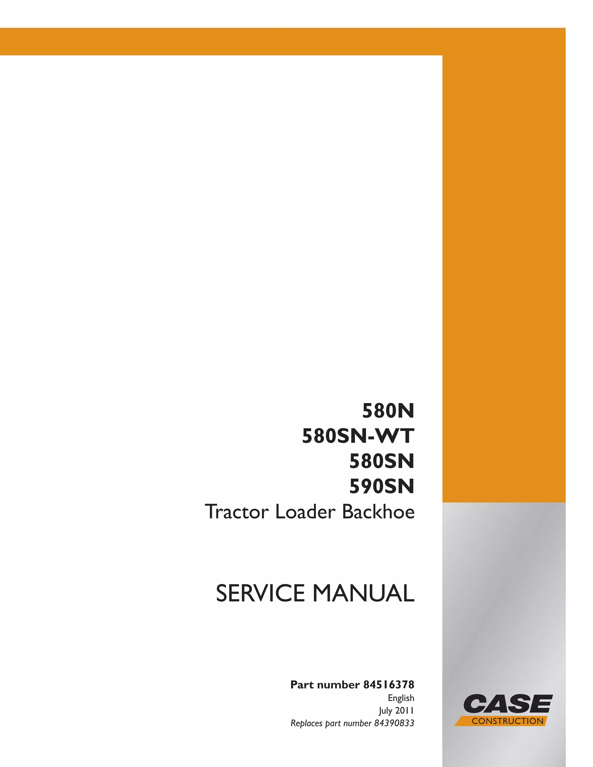 Case 580 n tractor loader backhoe service repair manual | PDF