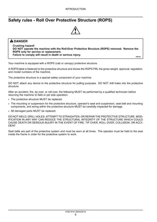 Case 586 h tier 4b (final) rough terrain forklift service repair manual ...