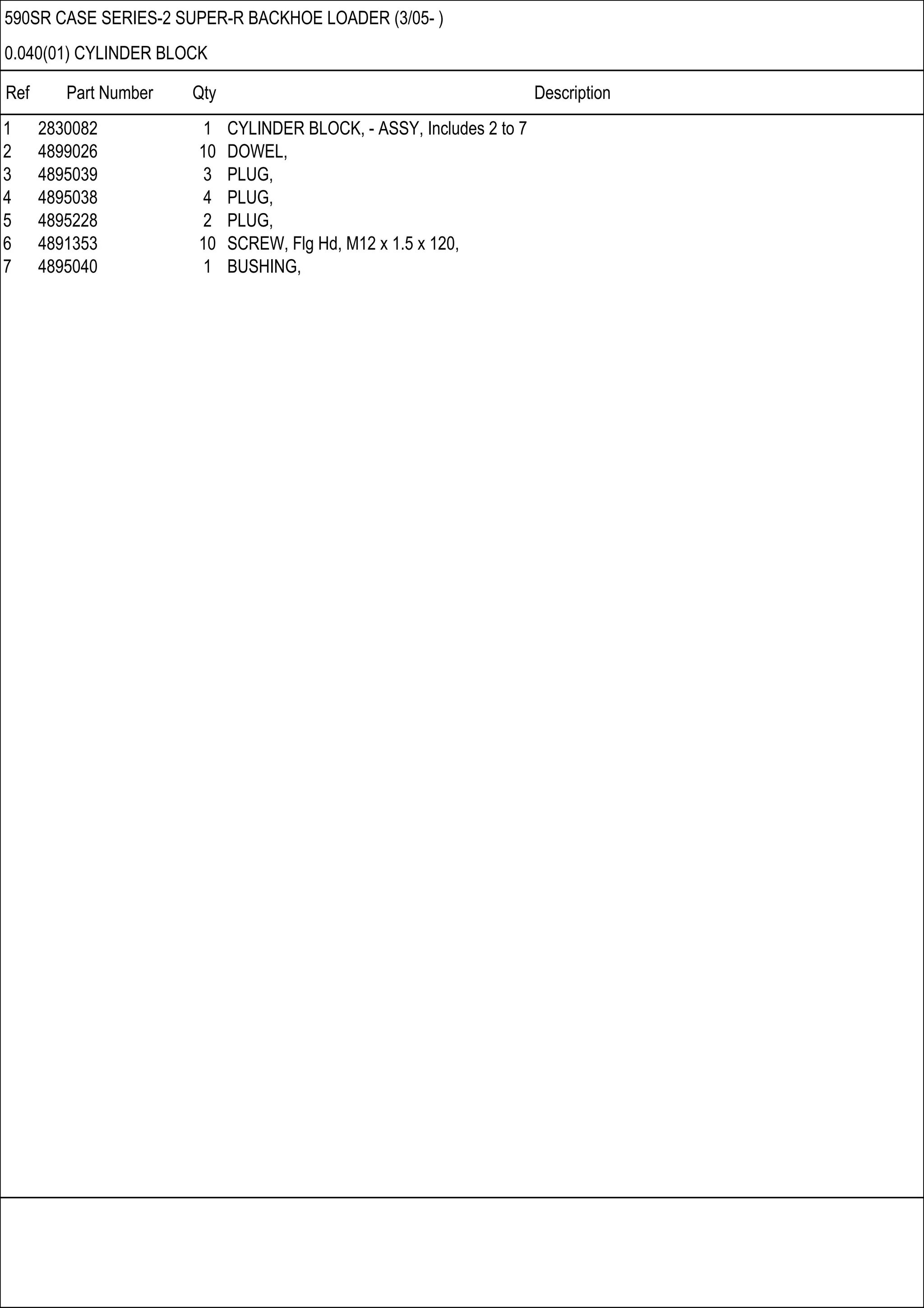 Case 590 sr series 2 backhoe loader parts catalogue manual | PDF
