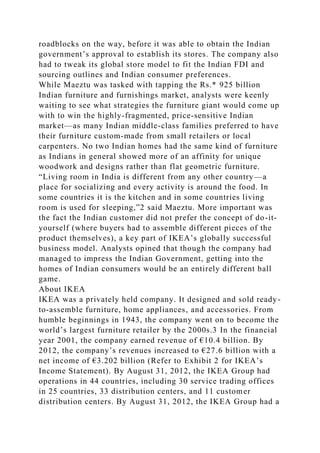 CASE 6 Business Model and Competitive Strategy of IKEA in India.docx