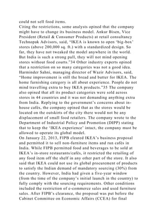 CASE 6 Business Model and Competitive Strategy of IKEA in India.docx