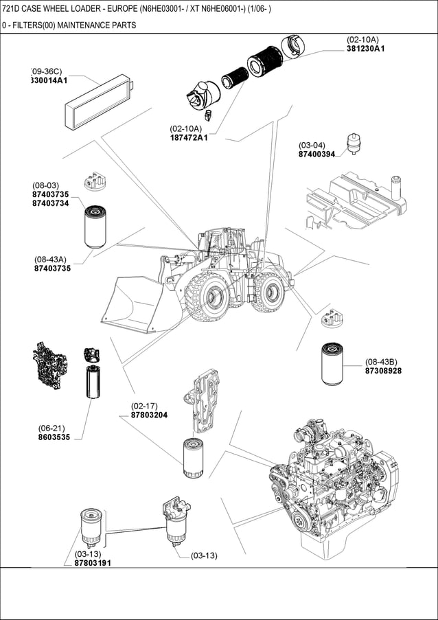 Case 721 d europe wheel loader parts catalogue manual | PDF
