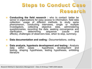 Research method in operations management final | PPT