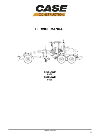 Case 836 c motor grader service repair manual | PDF