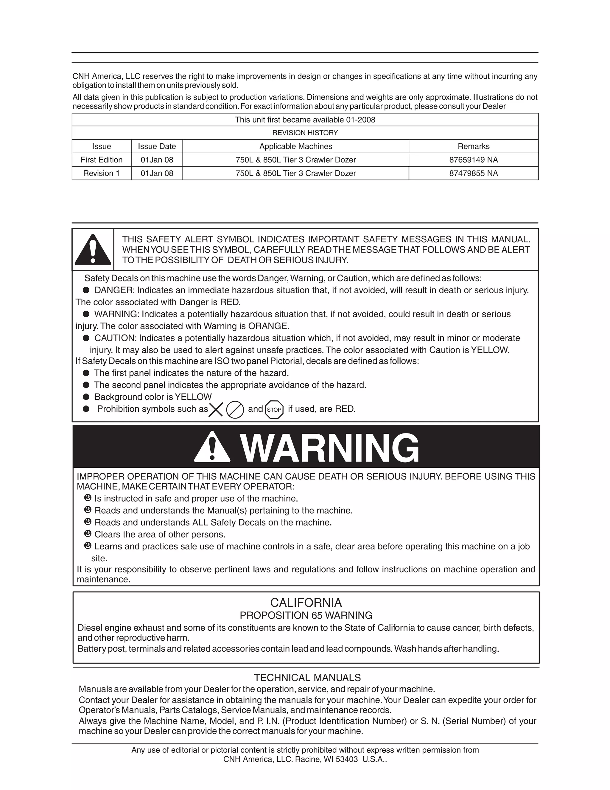 Case 850 l tier 3 crawler dozer operator manual | PDF