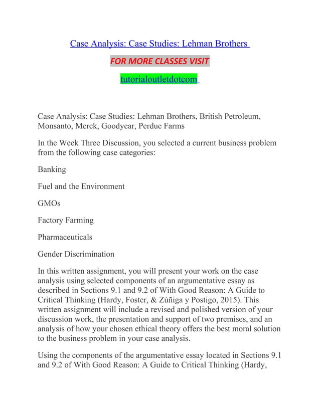 Case analysis/tutorialoutlet | PDF | Free Download