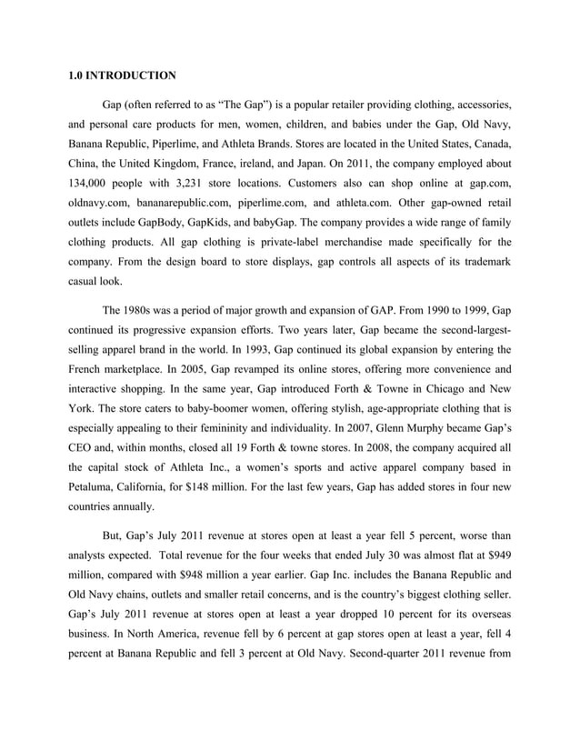 Case analysis : Gap Inc | DOC