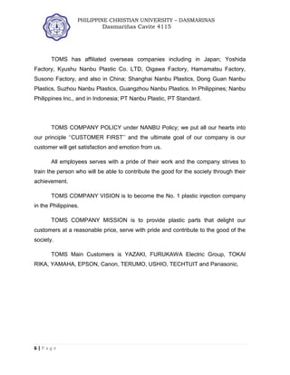 Case analysis toms manufacturing corporation | PDF