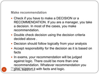 Case analysis approach | PPTX