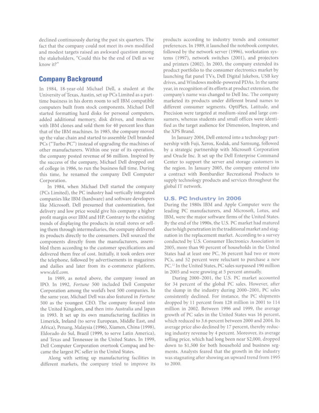 Case analysis dell | PDF