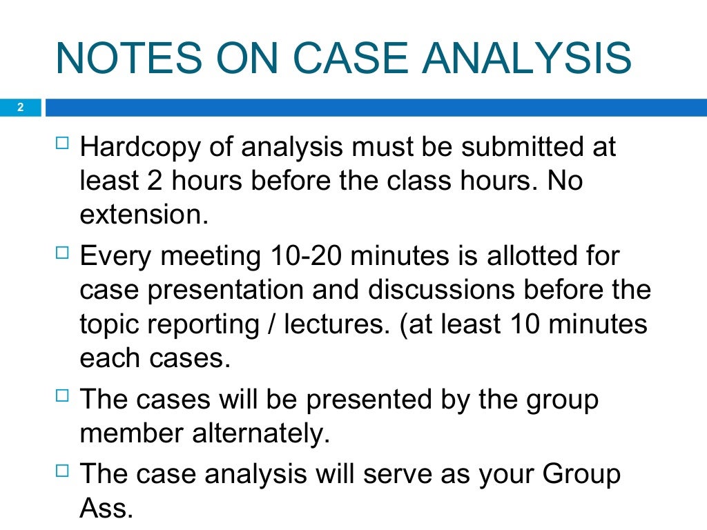 Case Analysis Format case-analysis-format