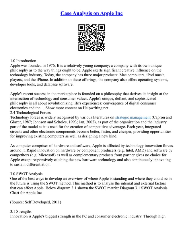 Case Analysis On Apple Inc | PDF