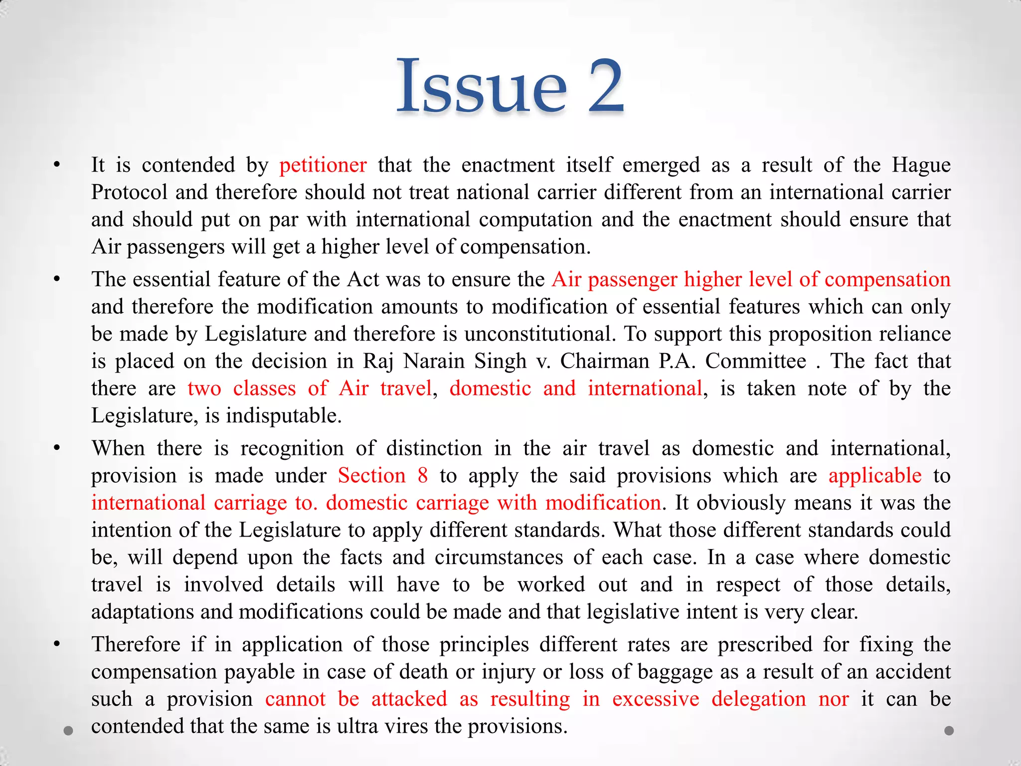 Case analysis on carriage by air | PPTX